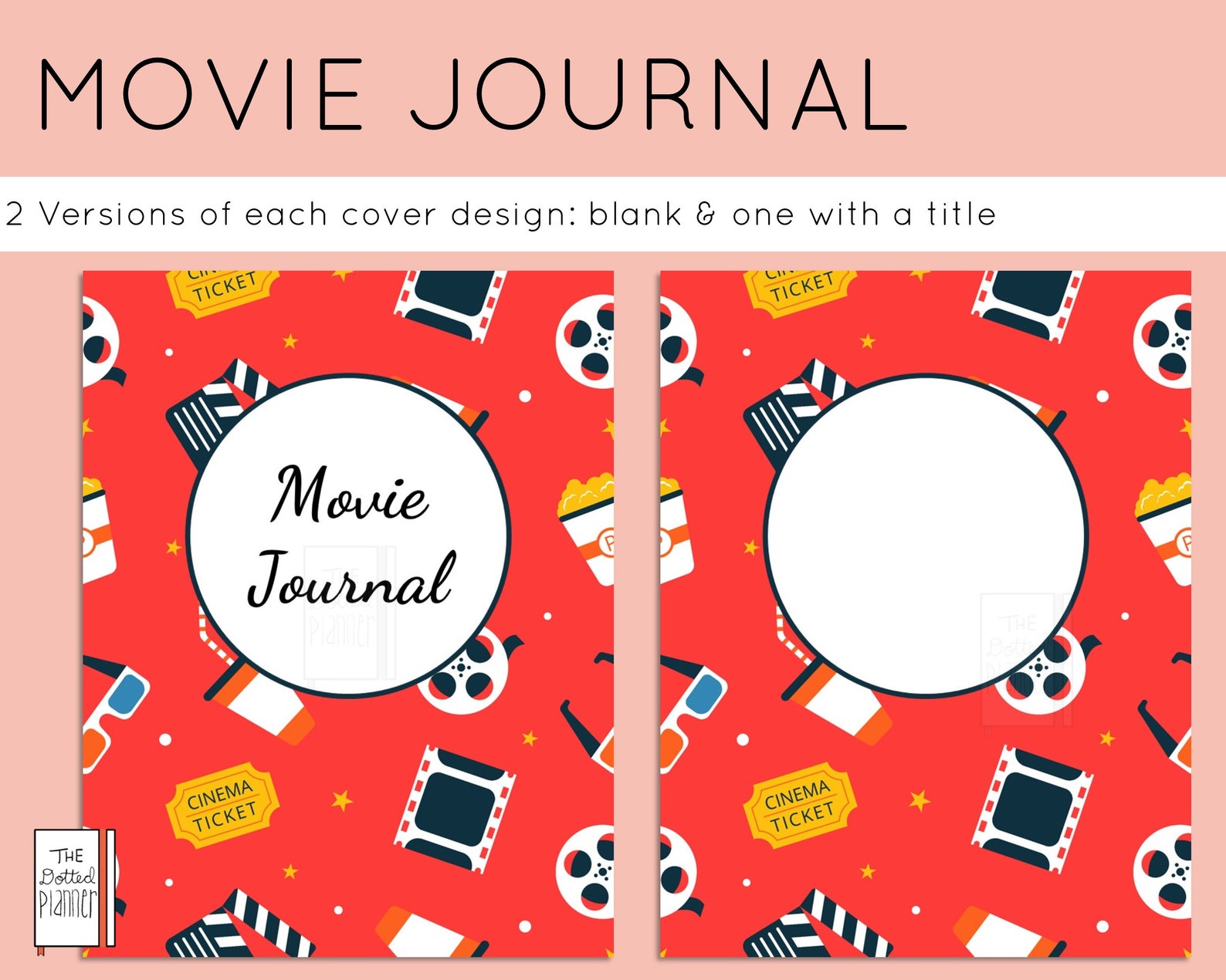Movie Journal Movie Tracker Printable - Etsy