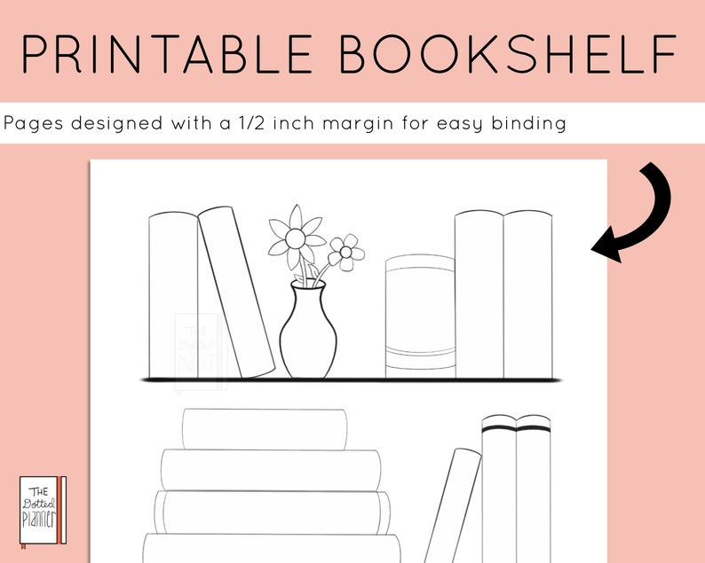 Bookshelf Printable Reading Planner Bookshelf - Etsy