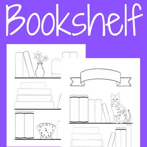 Bookshelf Printable Reading Planner Bookshelf - Etsy