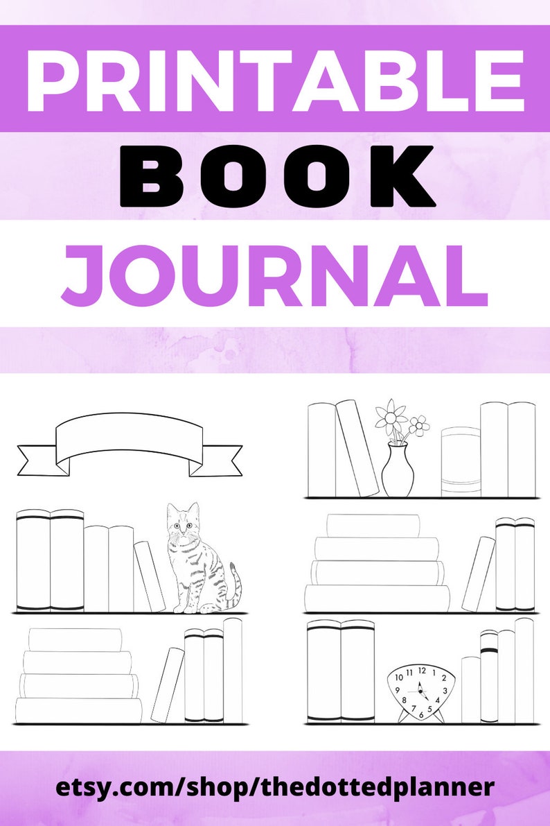 Reading Journal Printable Book Tracker - Etsy Reading Journal Printable Book Tracker - Etsy