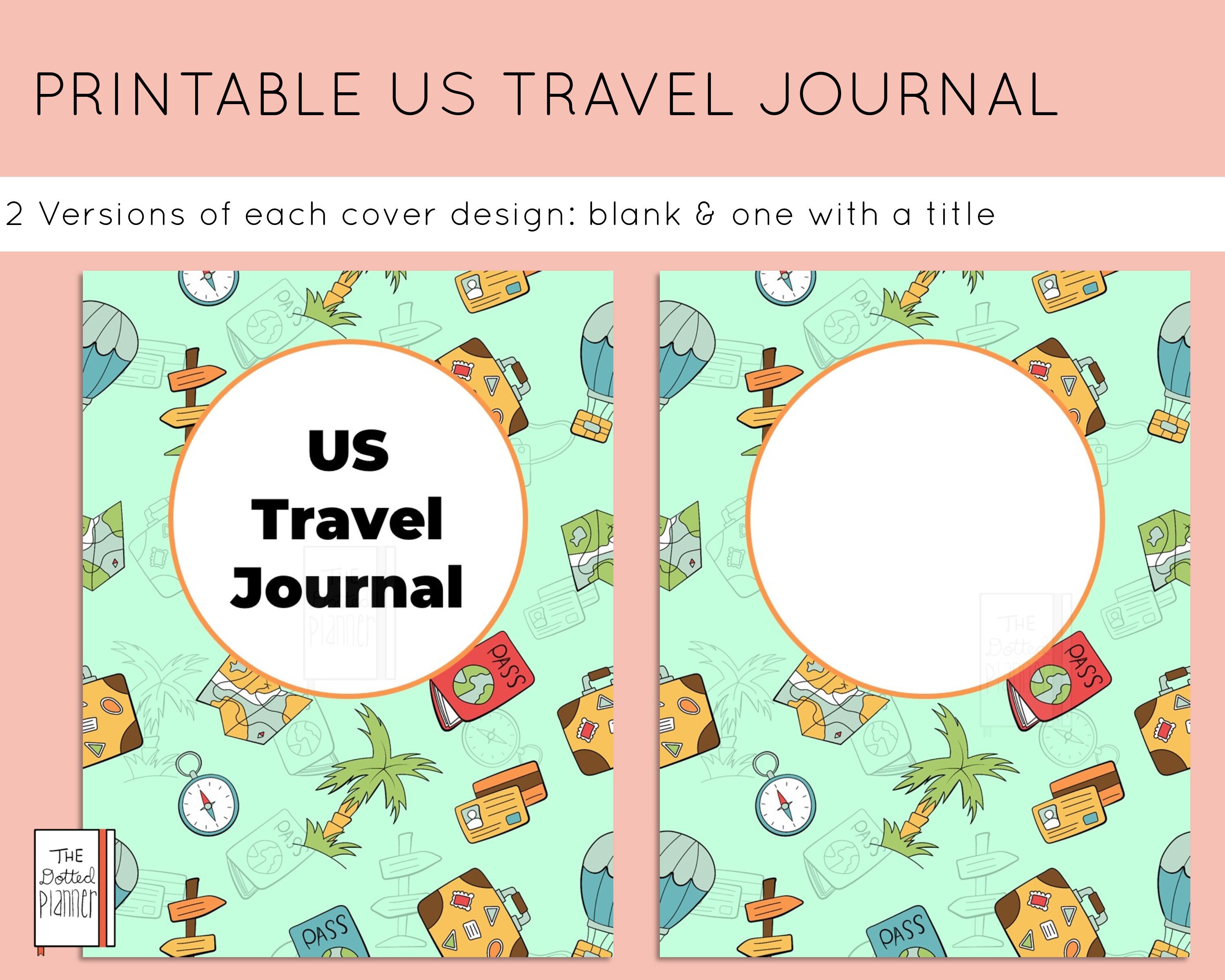 US Travel Journal Printable Trip Journal - Etsy