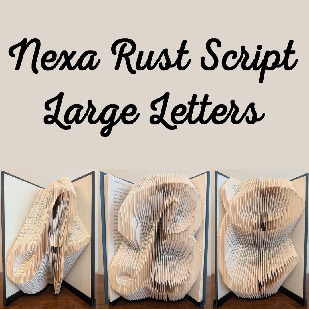 Book Folding Alphabet Patterns - Nexa Rust Script Large Letters ...