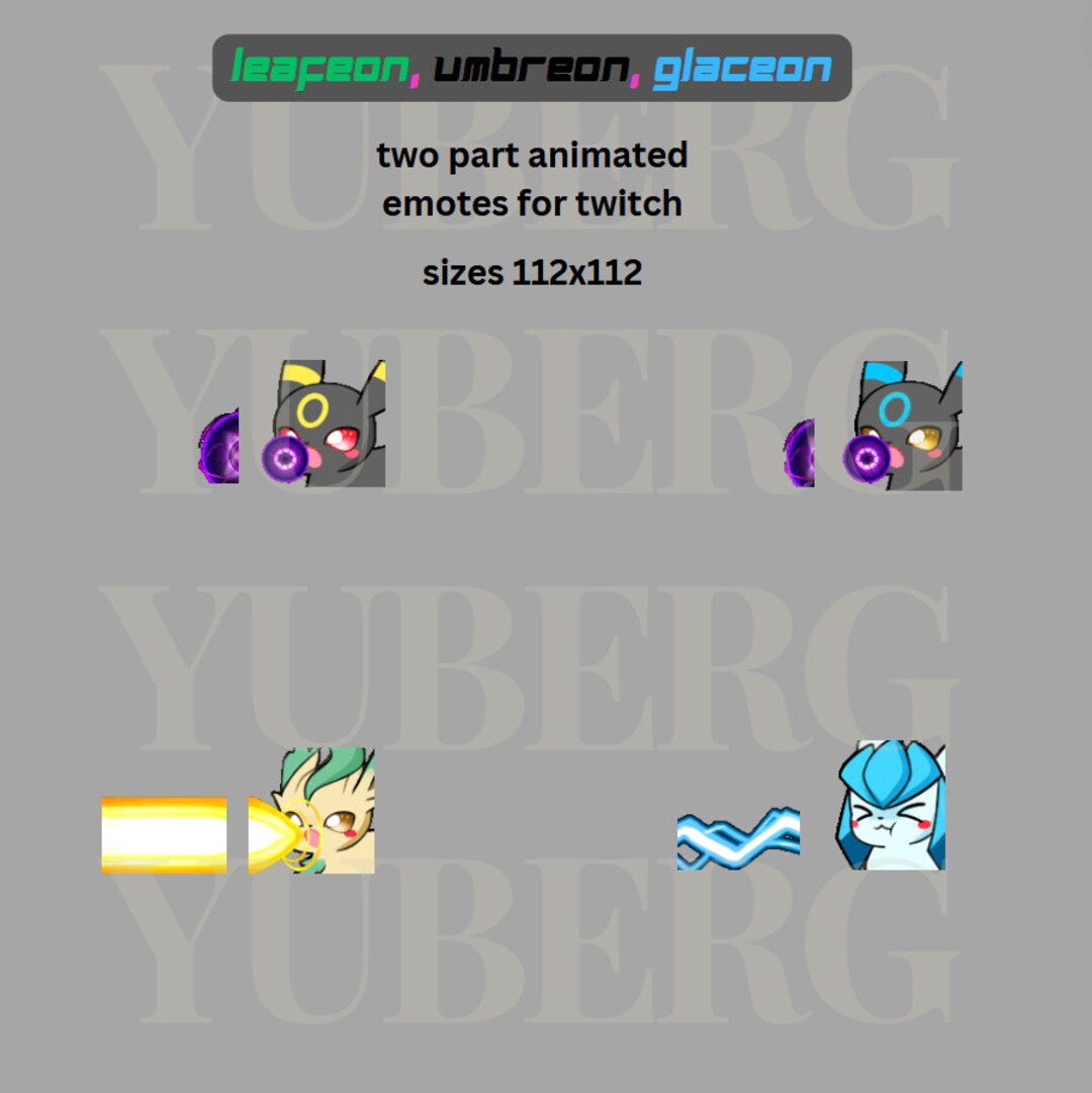 Animated Twitch Emotes, Leafeon, Umbreon, Glaceon, Twitch Emotes 2 ...