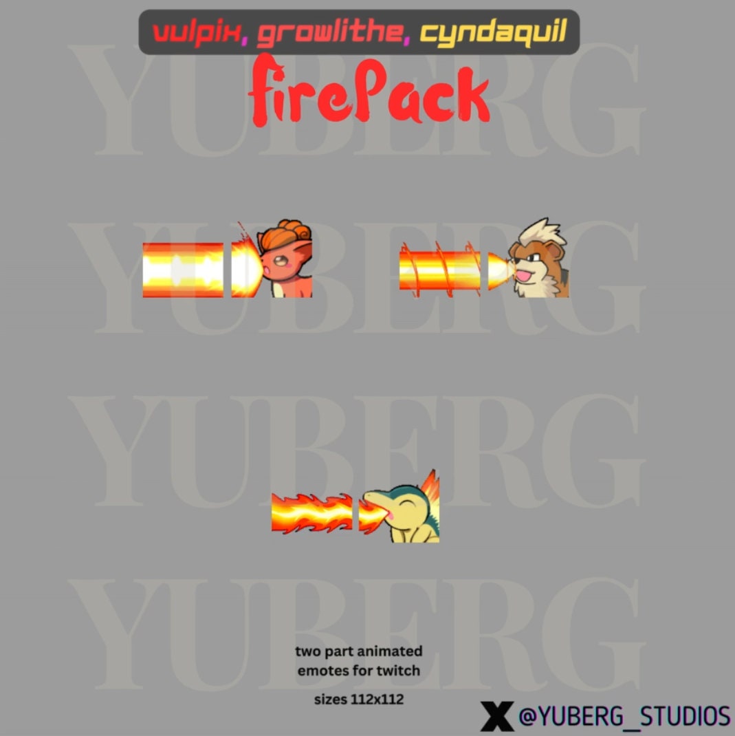 Animated Twitch Emotes, Vulpix, Growlithe, Cyndaquil, Twitch Emotes 2 ...