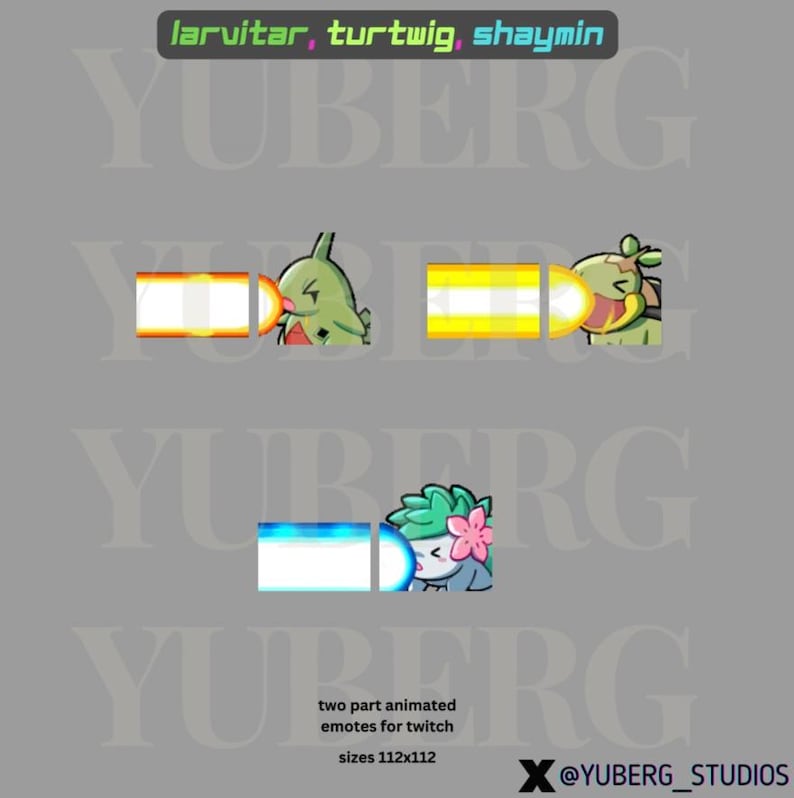 Animated Twitch Emotes, Larvitar, Turtwig, Shaymin, Twitch Emotes 2 ...
