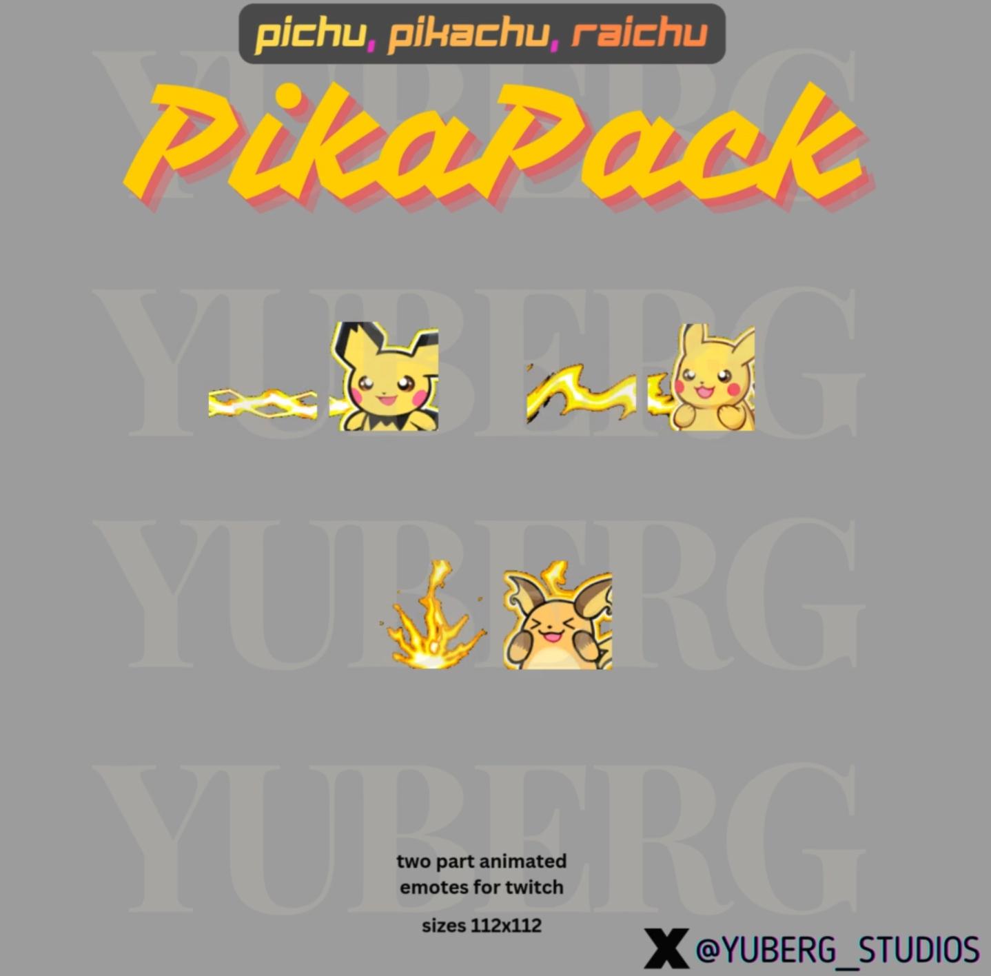 Animated Twitch Emotes, Pichu, Pikachu, Raichu, Twitch Emotes 2 Parts ...