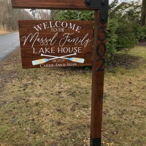 Personalized Address Sign Lake House Sign Campsite Sign - Etsy Canada
