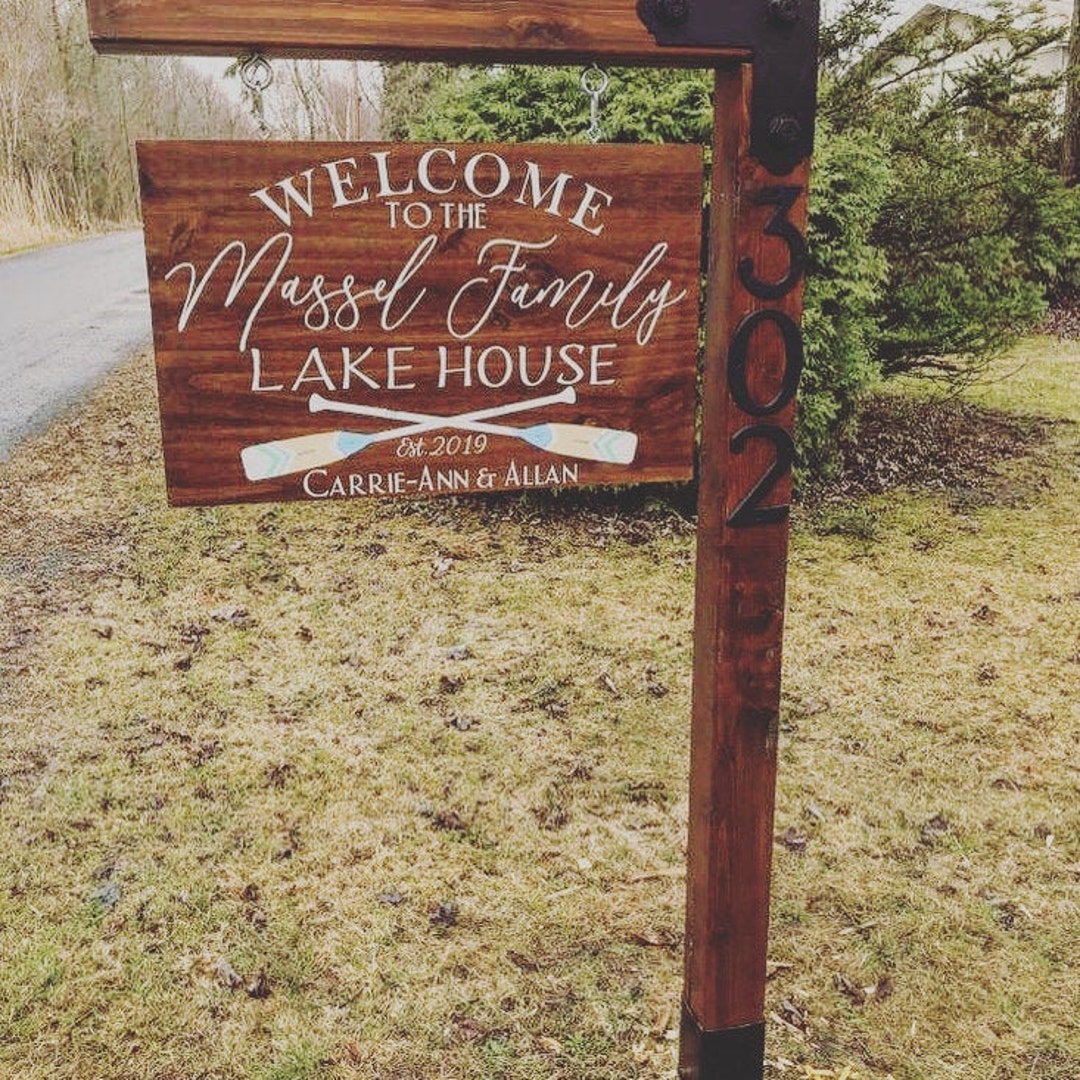 Personalized Address Sign Lake House Sign Campsite Sign - Etsy Canada