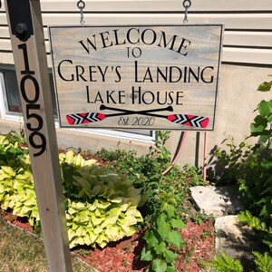 Personalized Address Sign Lake House Sign Campsite Sign | Etsy Canada