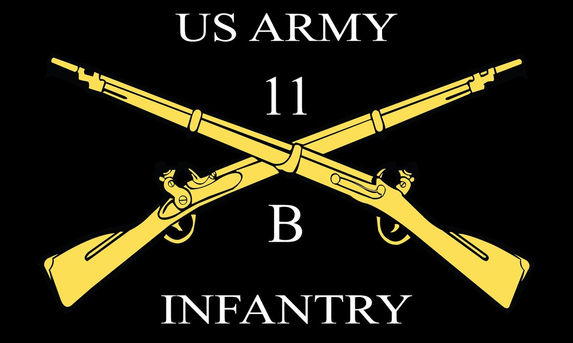 Cross Rifle Infantry 3x5 Flag 11B or 11C Double Sided | Etsy