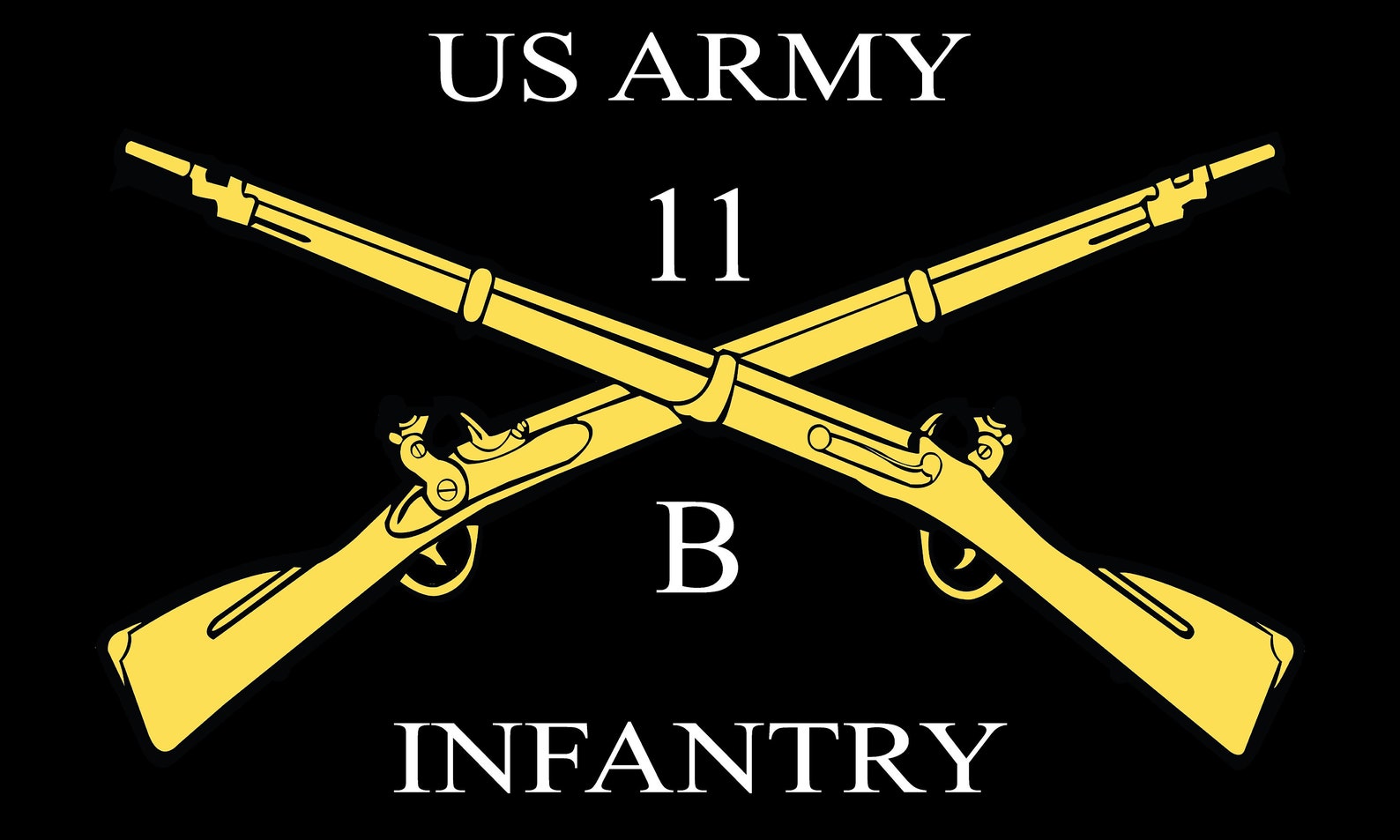 Cross Rifle Infantry 3x5 Flag 11B or 11C Double Sided | Etsy
