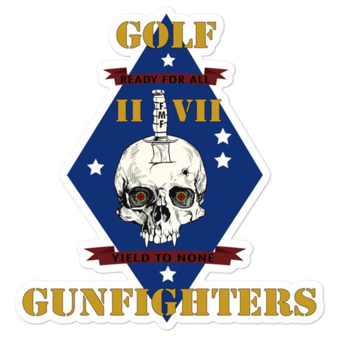 Large Gunfighter Sticker. 12x11.5 Free Shipping | Etsy