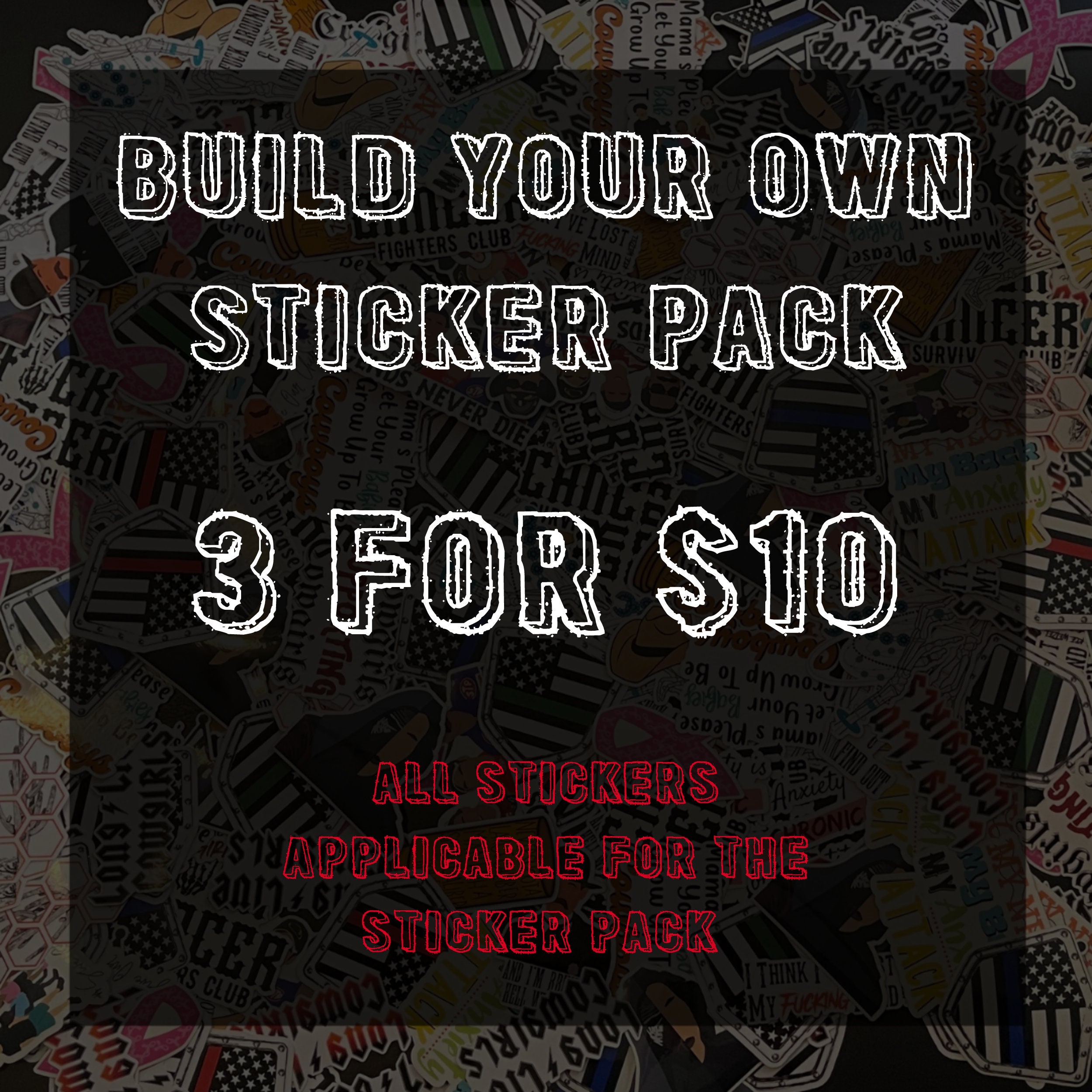 Custom Sticker Pack 3 Stickers - Etsy
