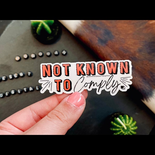 Do Not Comply Stickers - Etsy
