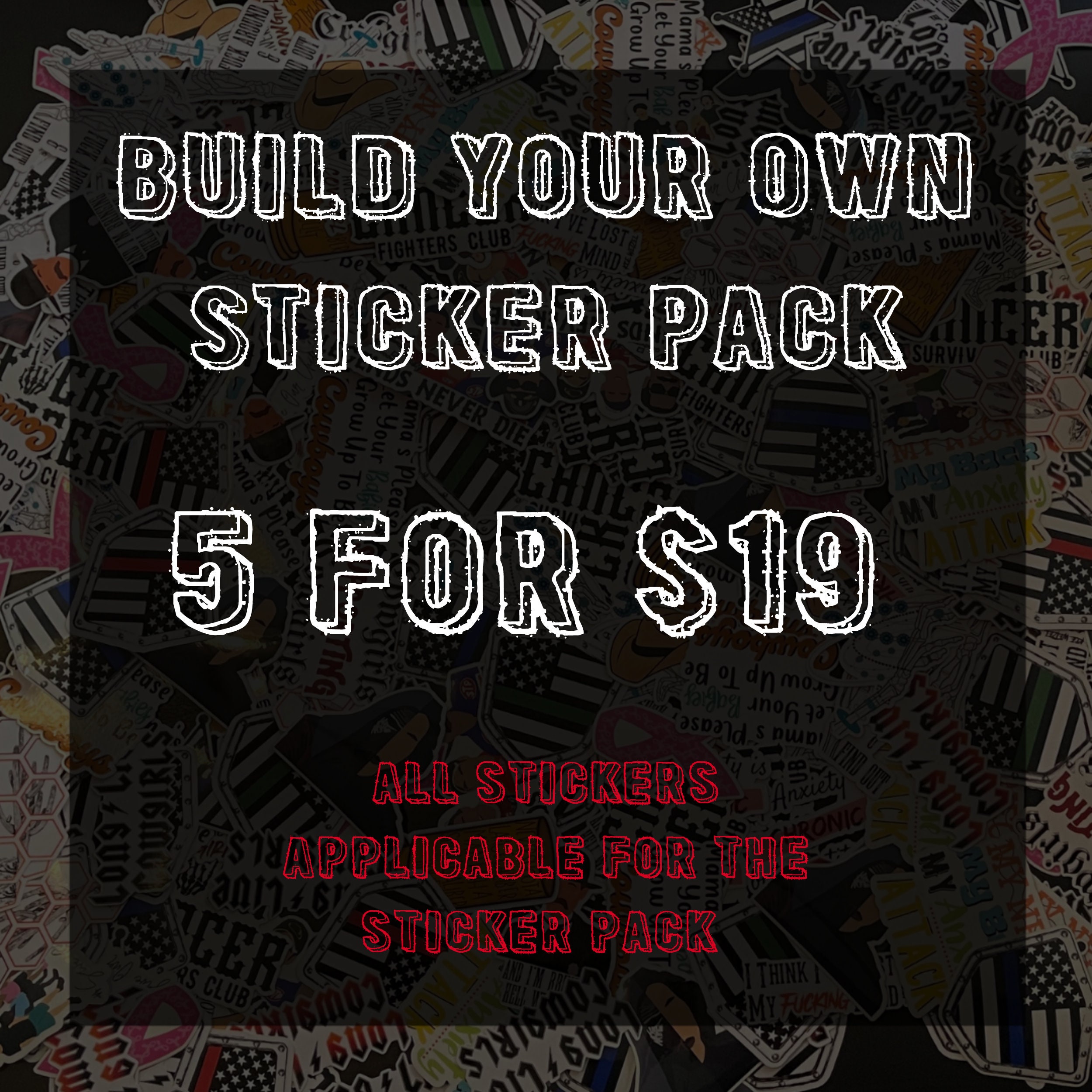 Custom Sticker Pack 5 Stickers - Etsy