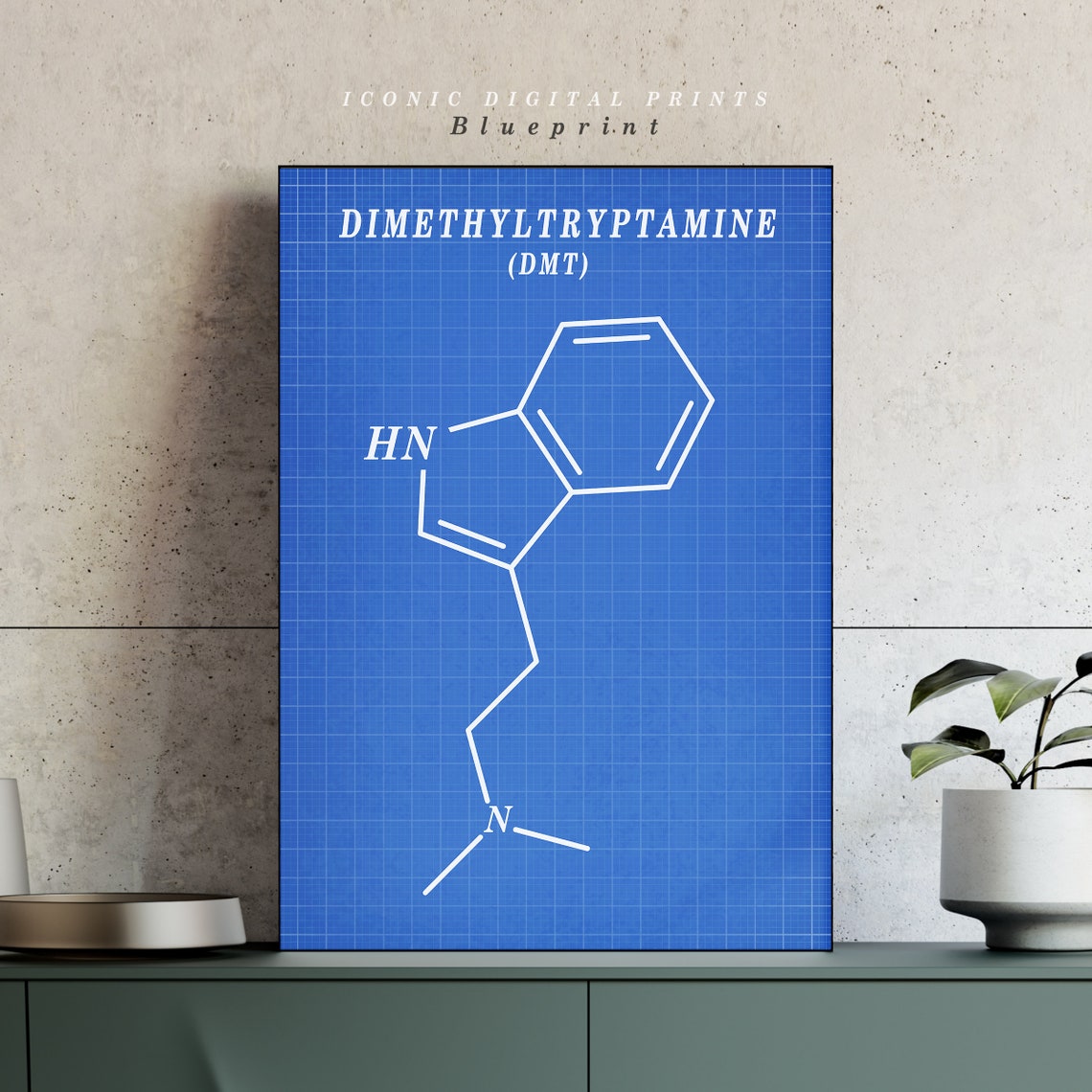 DMT Dimethyltryptamine Molecule Print Scientific Wall Art - Etsy