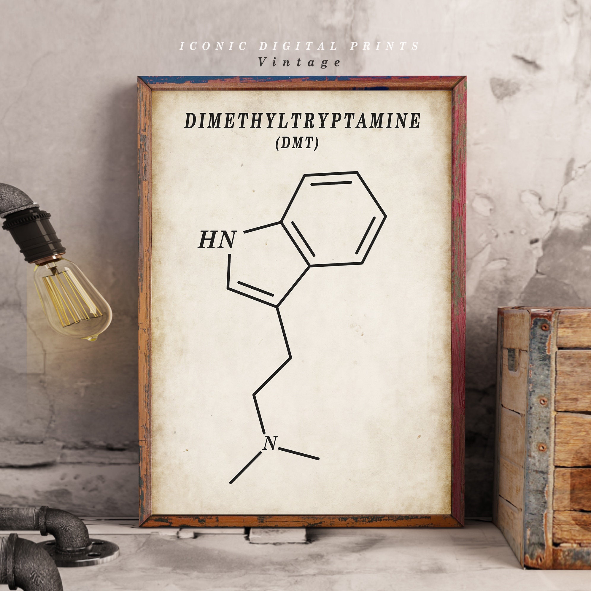 DMT Dimethyltryptamine Molecule Print Scientific Wall Art - Etsy