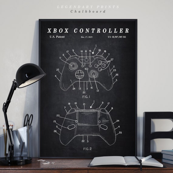 Xbox Controller Patent Print Scientific Wall Art | Etsy