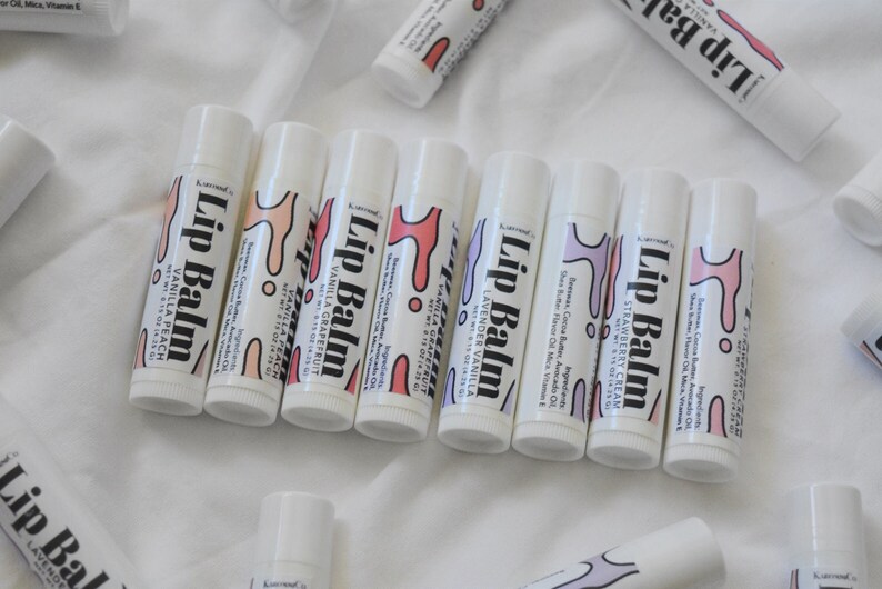 Multi Flavored Lip Balms Tube Lip Balm Lip Moisturizer Bulk | Etsy