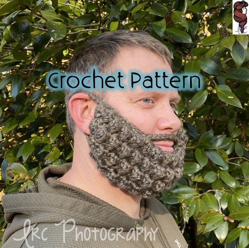 Crochet PATTERN Beard Face Mask Costume Beard Mask 100th Day of School ...