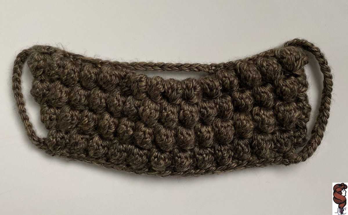 Crochet PATTERN Beard Face Mask Costume Beard Mask 100th Day of School ...