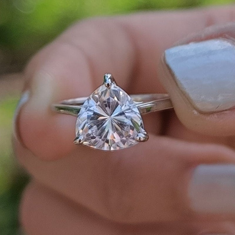 Trillion Cut Ring - Etsy