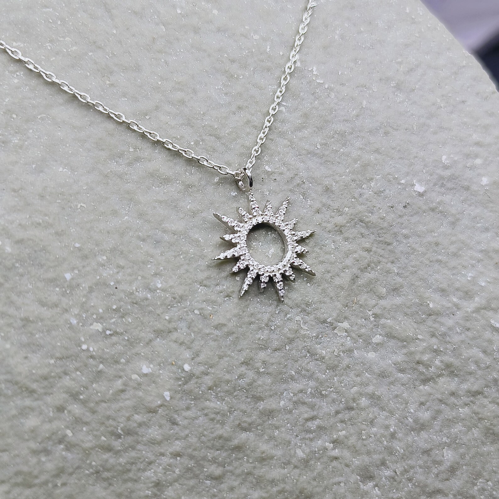 Gorgeous Sterling Silver Sun Pendant Necklace, Beach Jewellery, Rising ...