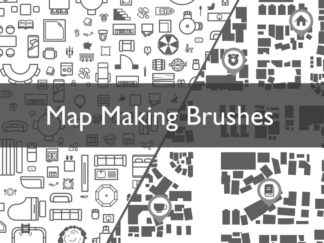 Map Making Brushes for Procreate - Etsy