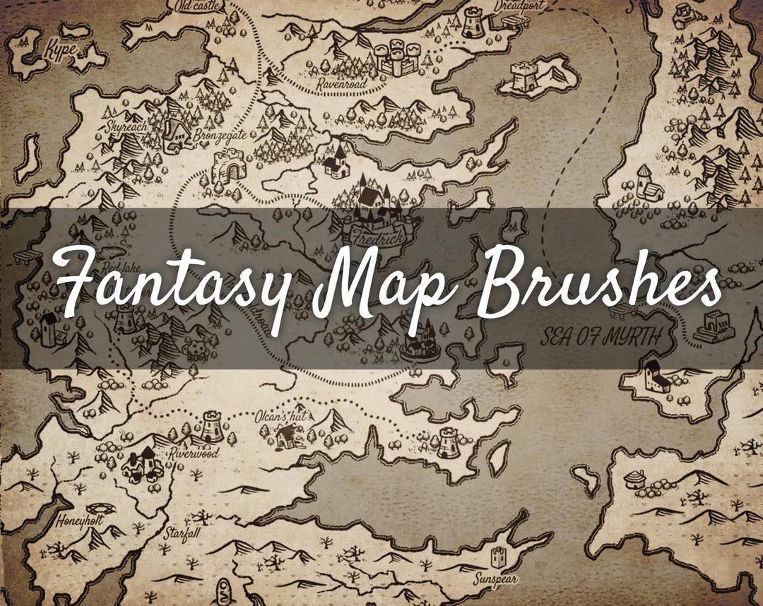 Clipstudio Brushes for Fantasy Map - Etsy