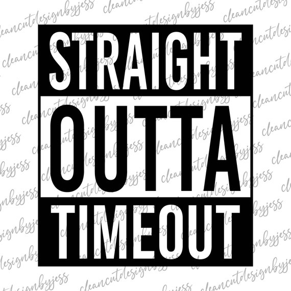 Straight Outta Timeout NWA kid's shirt SVG Cricut | Etsy