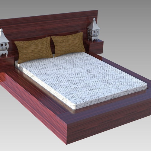 Queen Bed platform Modern Century Design Drawing Plans - Etsy