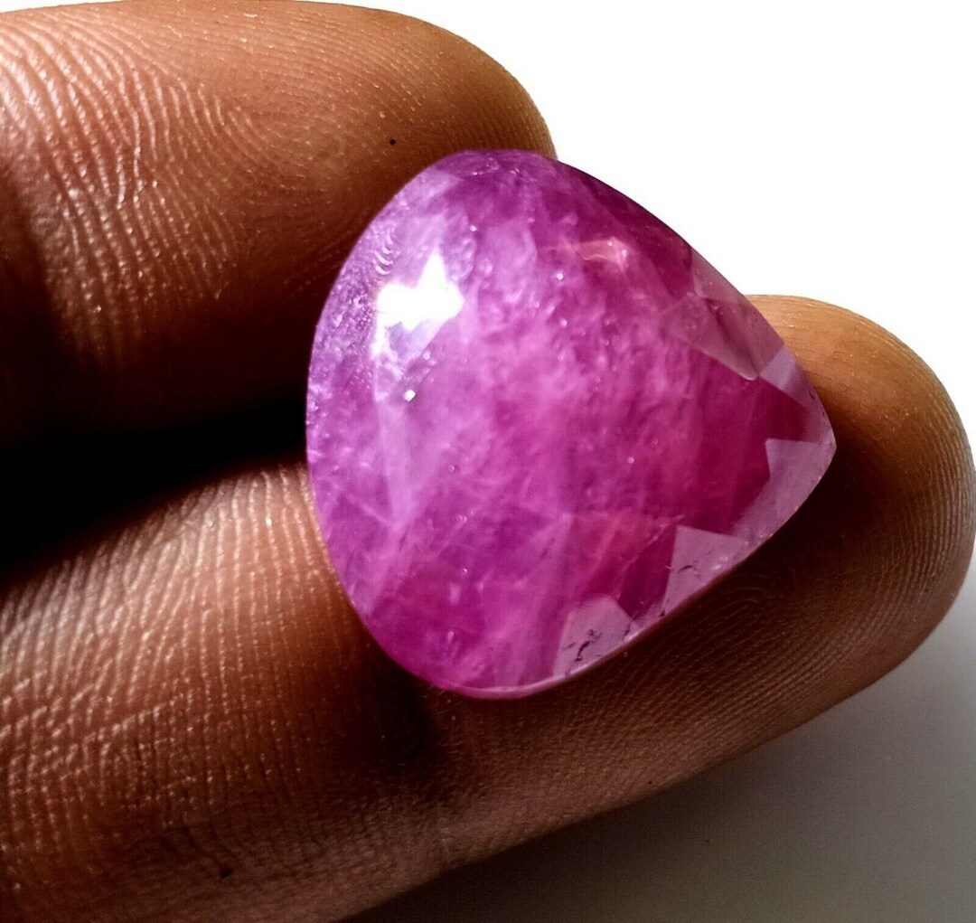 Heart Ruby Rose Cut Gemstone: 27.90 Cts Loose Ruby - Etsy