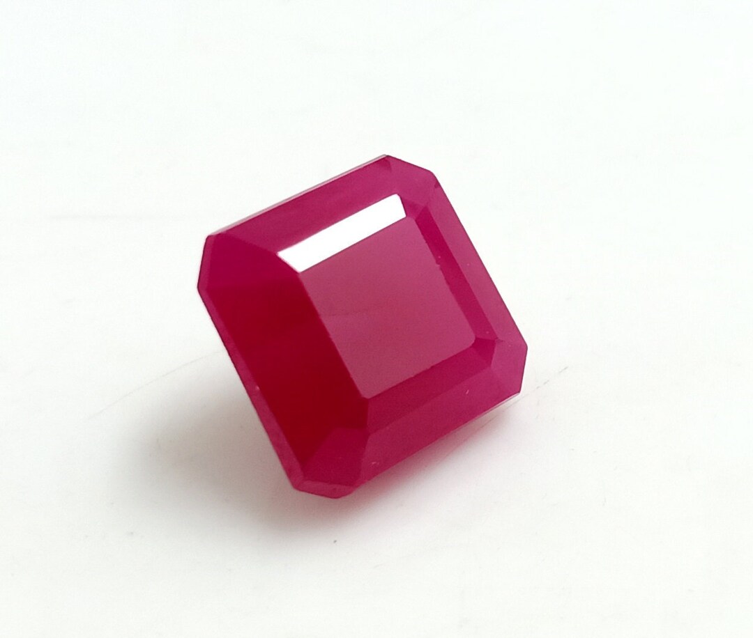 Red Ruby Square Cut Loose Gemstone: 9.10 Carat, 11x11mm - Etsy