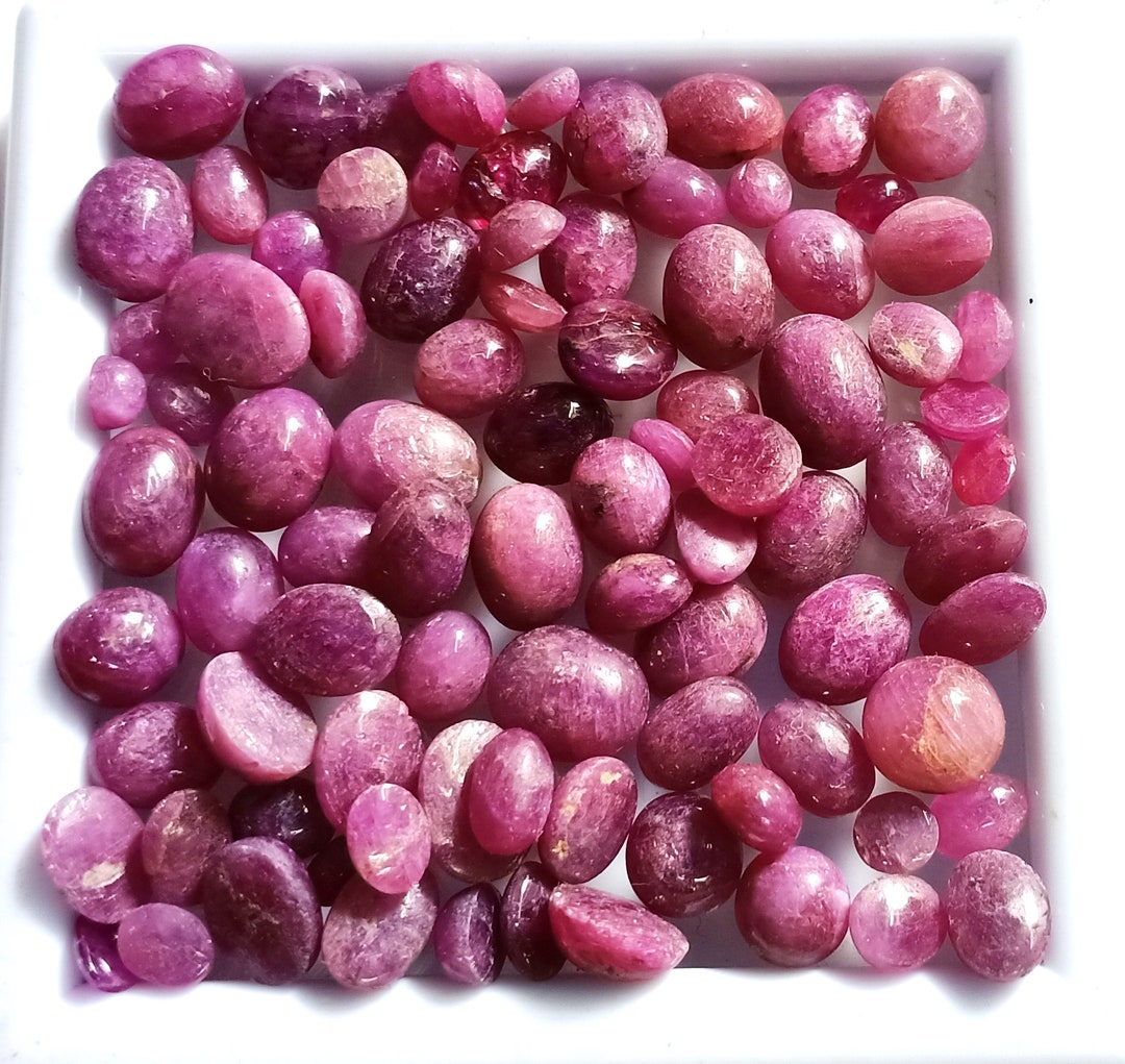 Ruby Mixed Cabochon, 100% Natural Ruby Cabs, 62.80 Cts Unheated Rubies ...