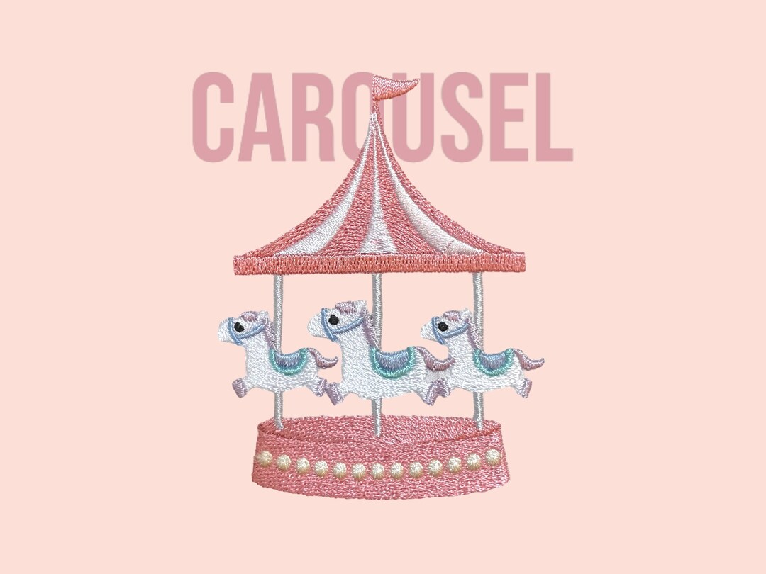 Carousel Machine Embroidery Design ,instant Download - Etsy