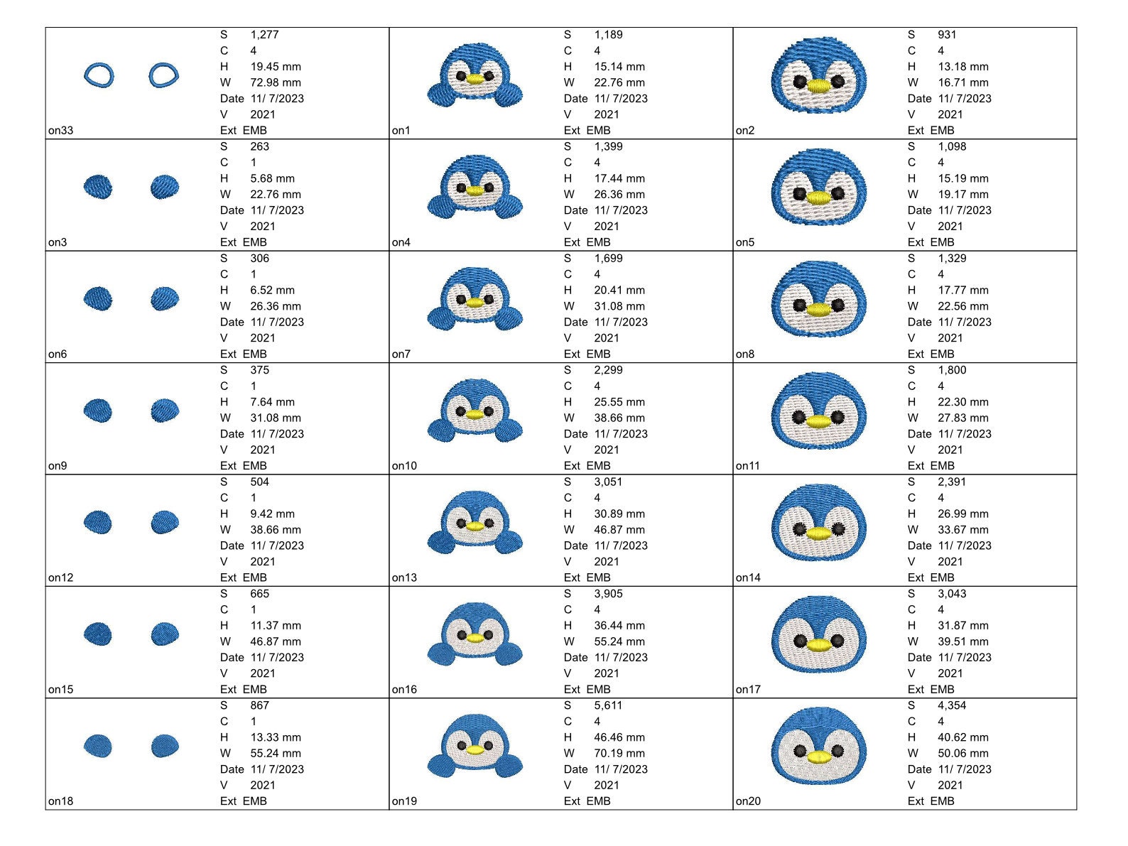 Penguin Machine Embroidery Design ,instant Download - Etsy