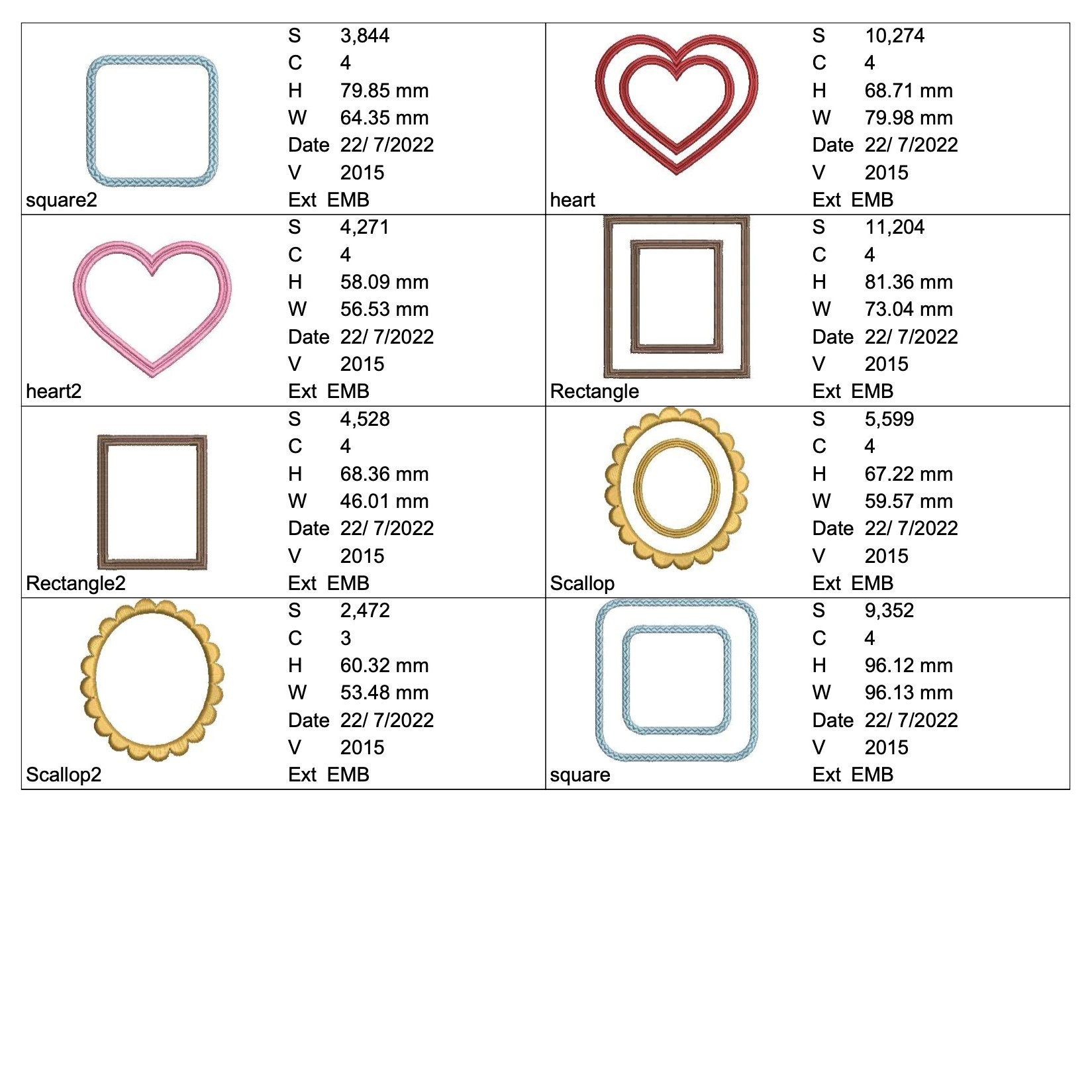 Frame Machine Embroidery Design ,instant Download - Etsy