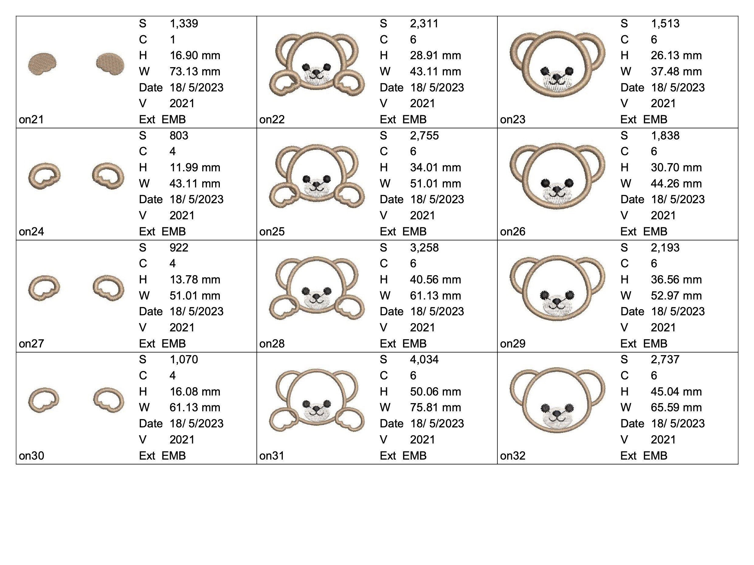 Bear Machine Embroidery Design ,instant Download - Etsy