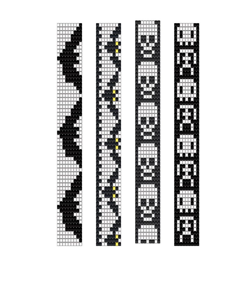 Bat & Skeleton Beaded Loom Bracelet *9 PDF 4 Patterns - Etsy