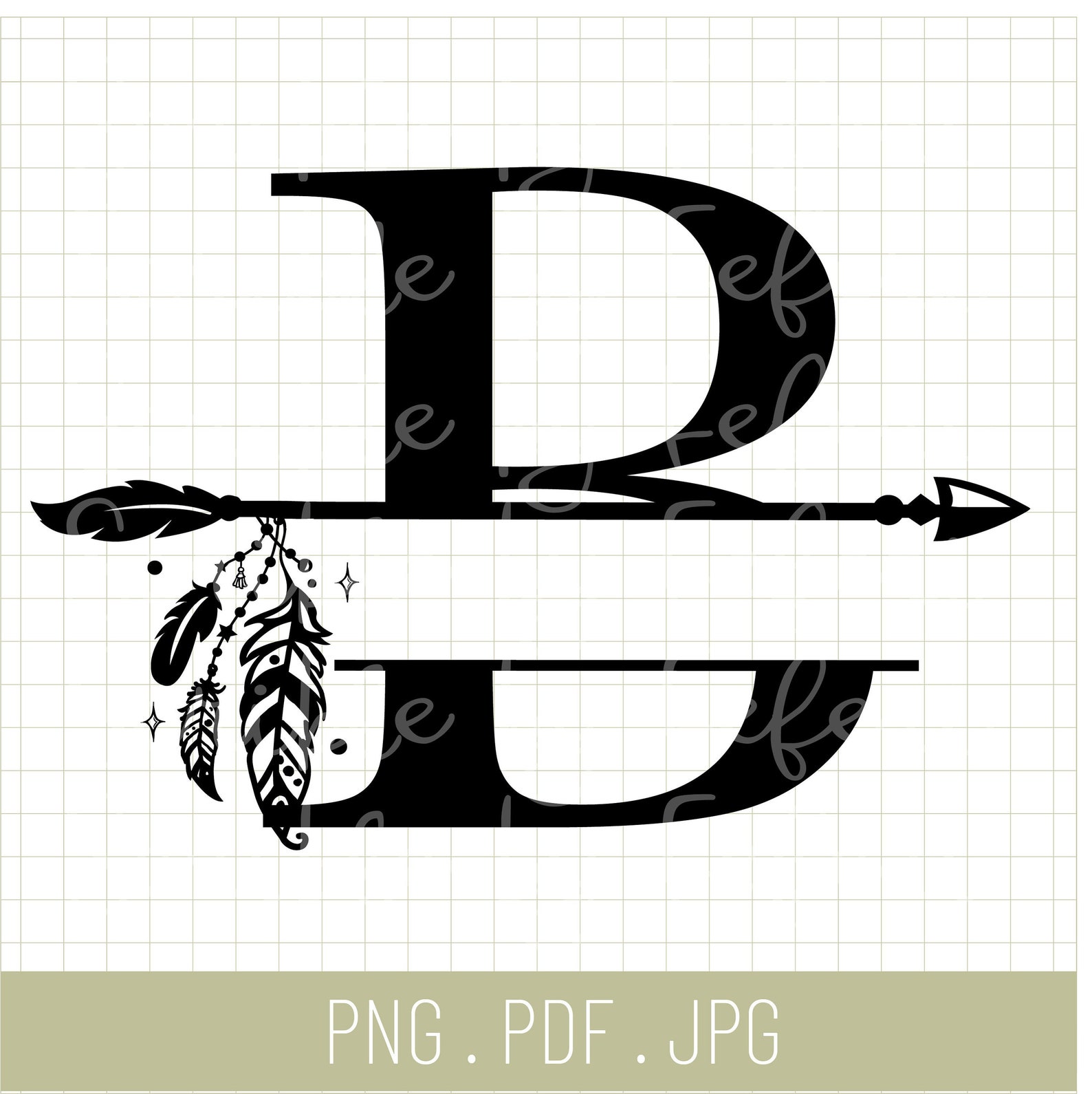 Arrow Split Letter B Alphabet PNG Arrow alphabet clip art | Etsy