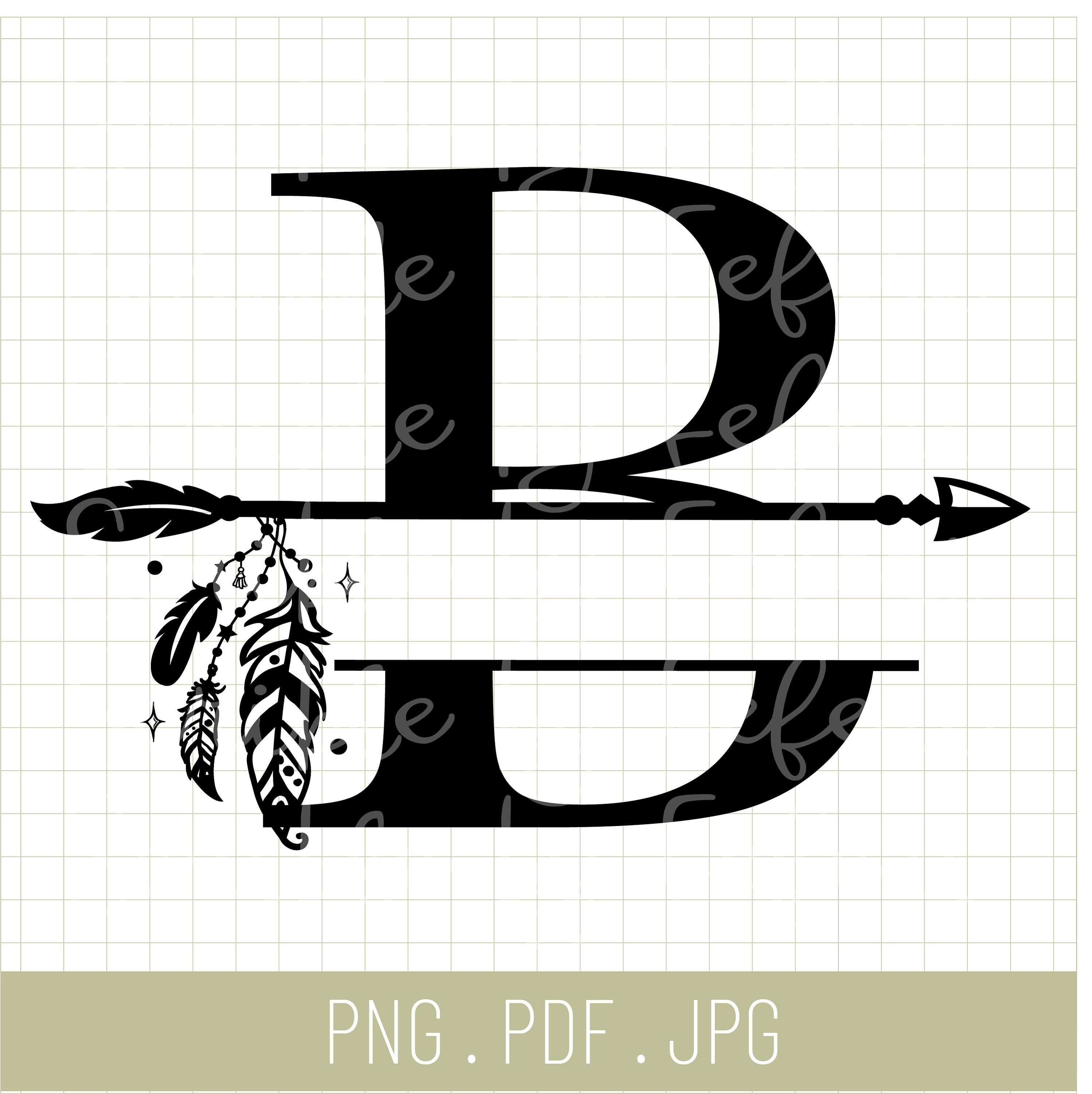 Arrow Split Letter B Alphabet PNG Arrow alphabet clip art | Etsy