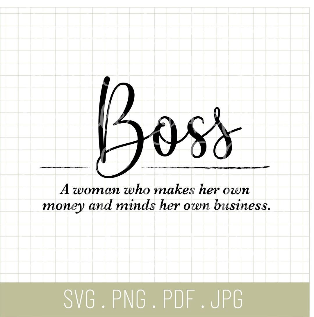 Boss Definition SVG Cut File Woman Definition Commercial Use Instant ...