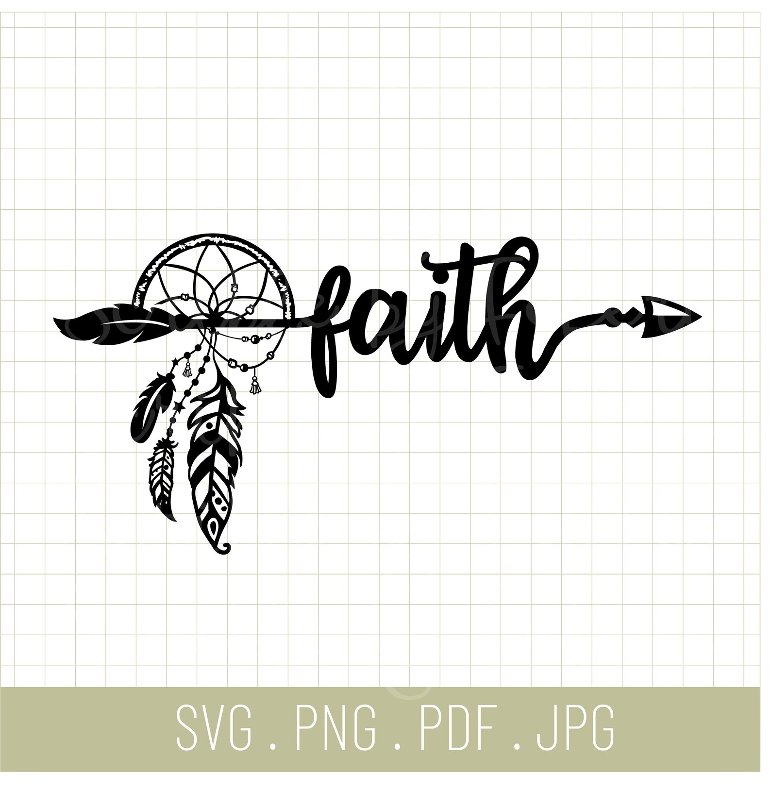 Faith Arrow Instant Digital download svg ai dxf eps | Etsy