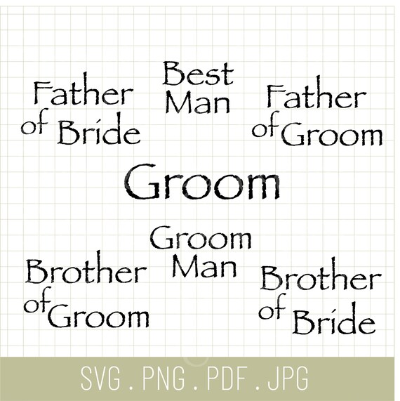 Groom words bundle Groom Svg Groomsman Svg Best man Svg | Etsy