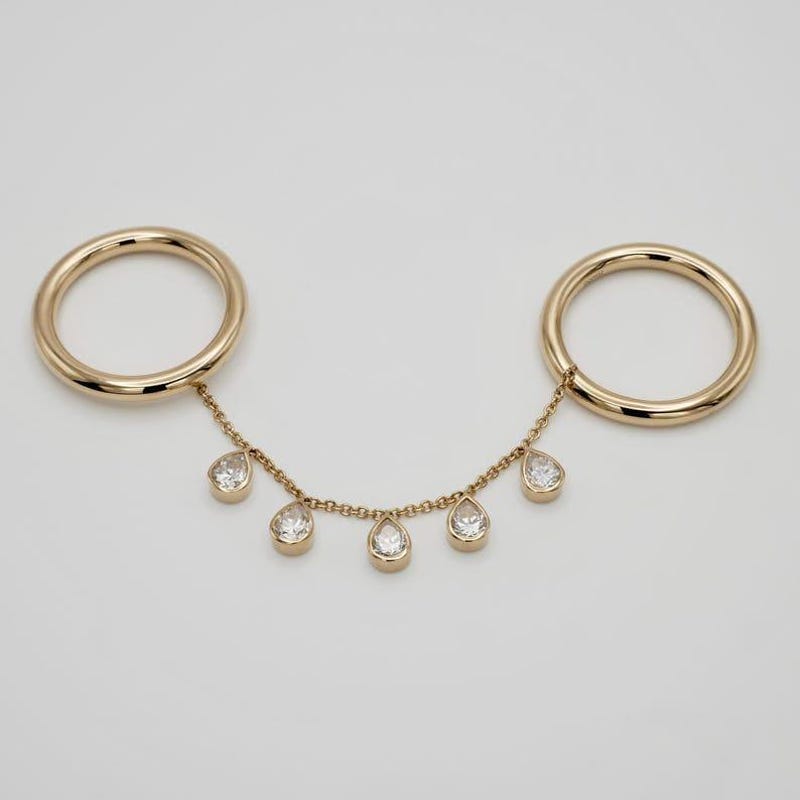 Double Ring Chain - Etsy