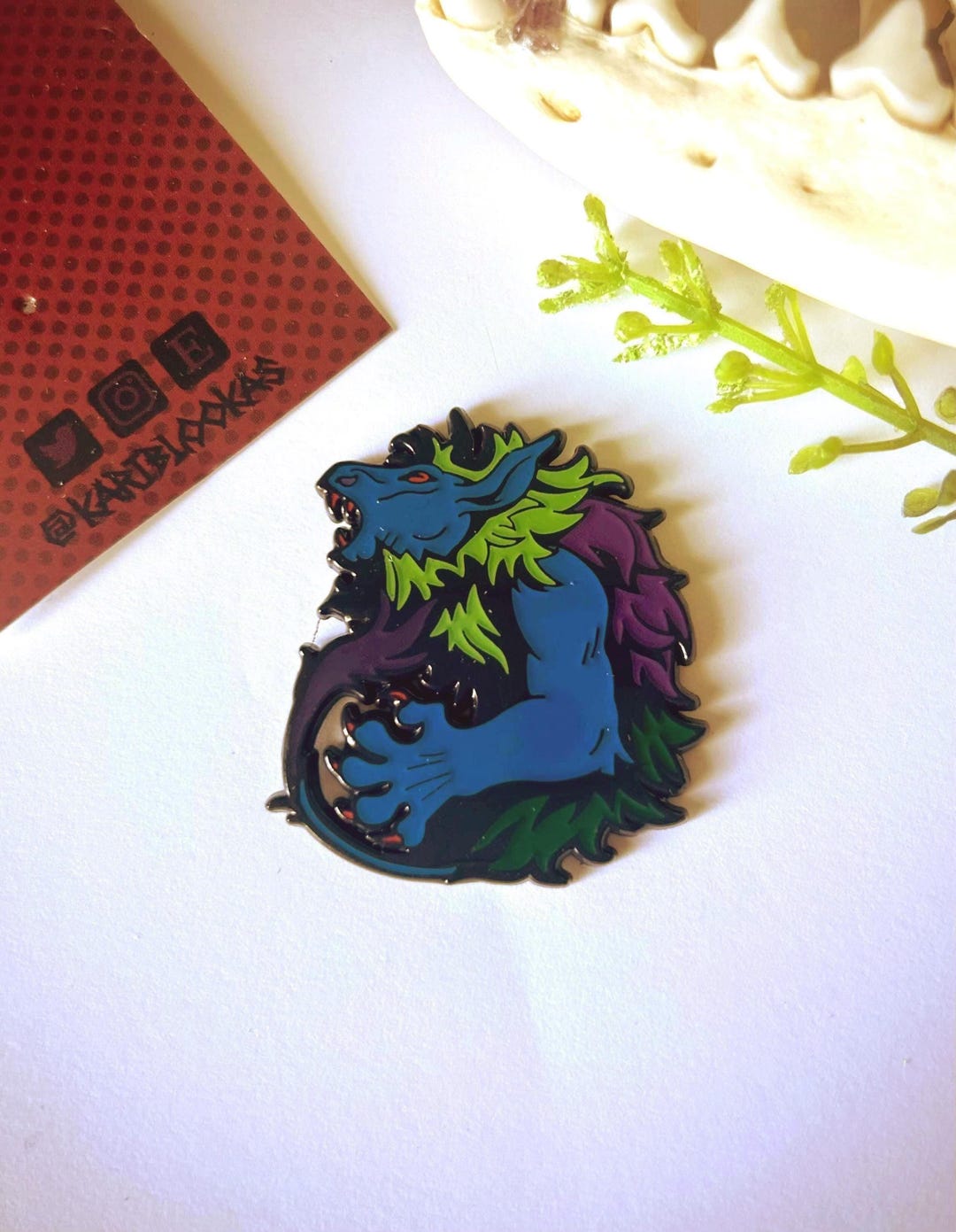 Valefor, Demonology, Ars Goetia Demon Donkey Lion Enamel Epoxy Pin 1.7 ...