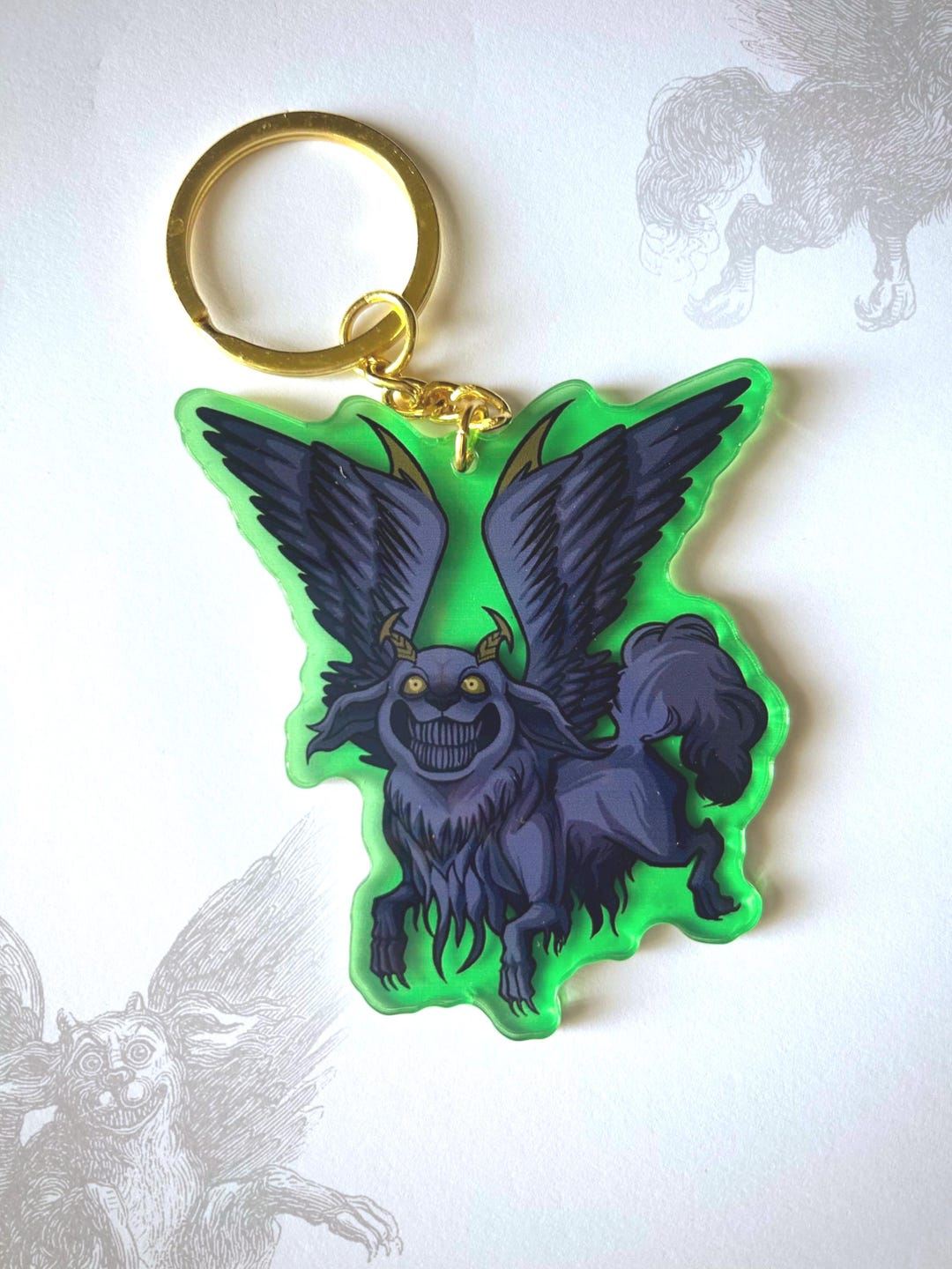 Glasya-labolas, Demonology, Ars Goetia Demon Dog Colored Acrylic Charm ...