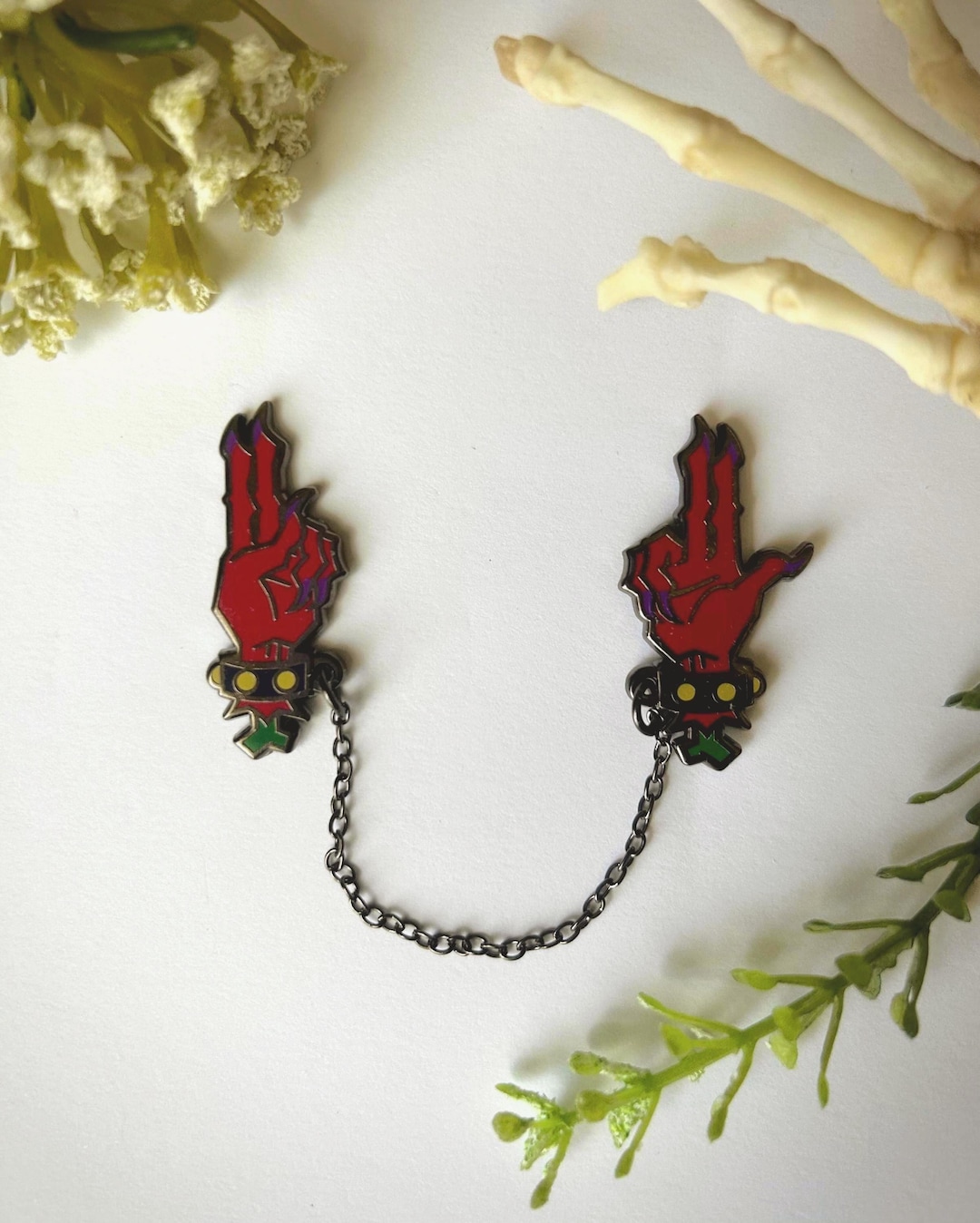 Devil Hands, Demonology, Ars Goetia Satanic Hard Enamel Lapel Pins 1.5 ...