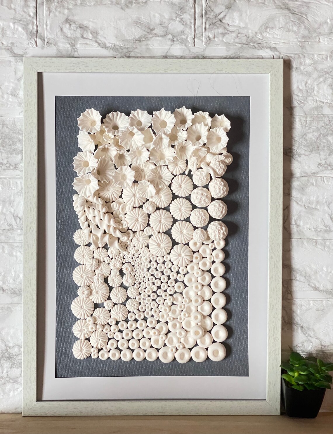 White Barnacle & Coral Clay Wall Tile Nautical Coastal Wall | Etsy