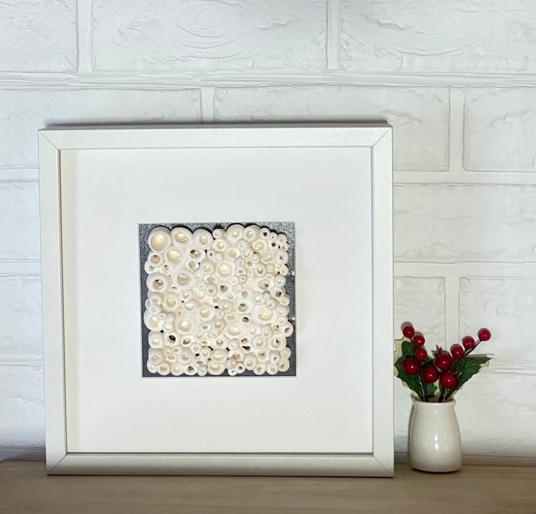 White Coral Wall Art, Reef Shell, Sea Coral, 3d Clay Wall Art, Polymer ...